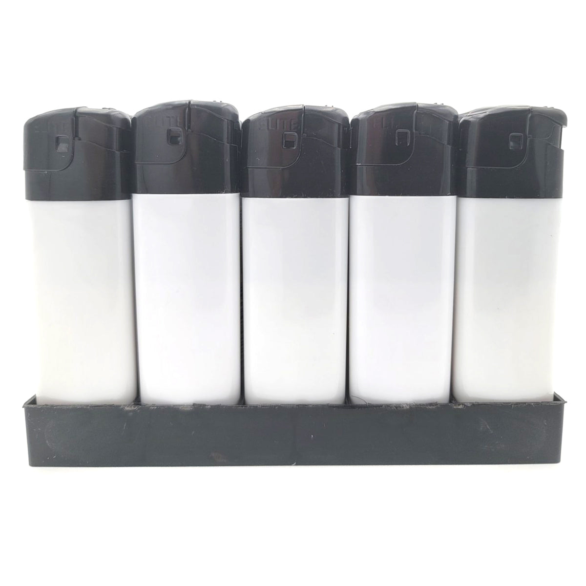 Buy Electronic White Black Lighters 100 Pcs Pack | Elite Brands USA