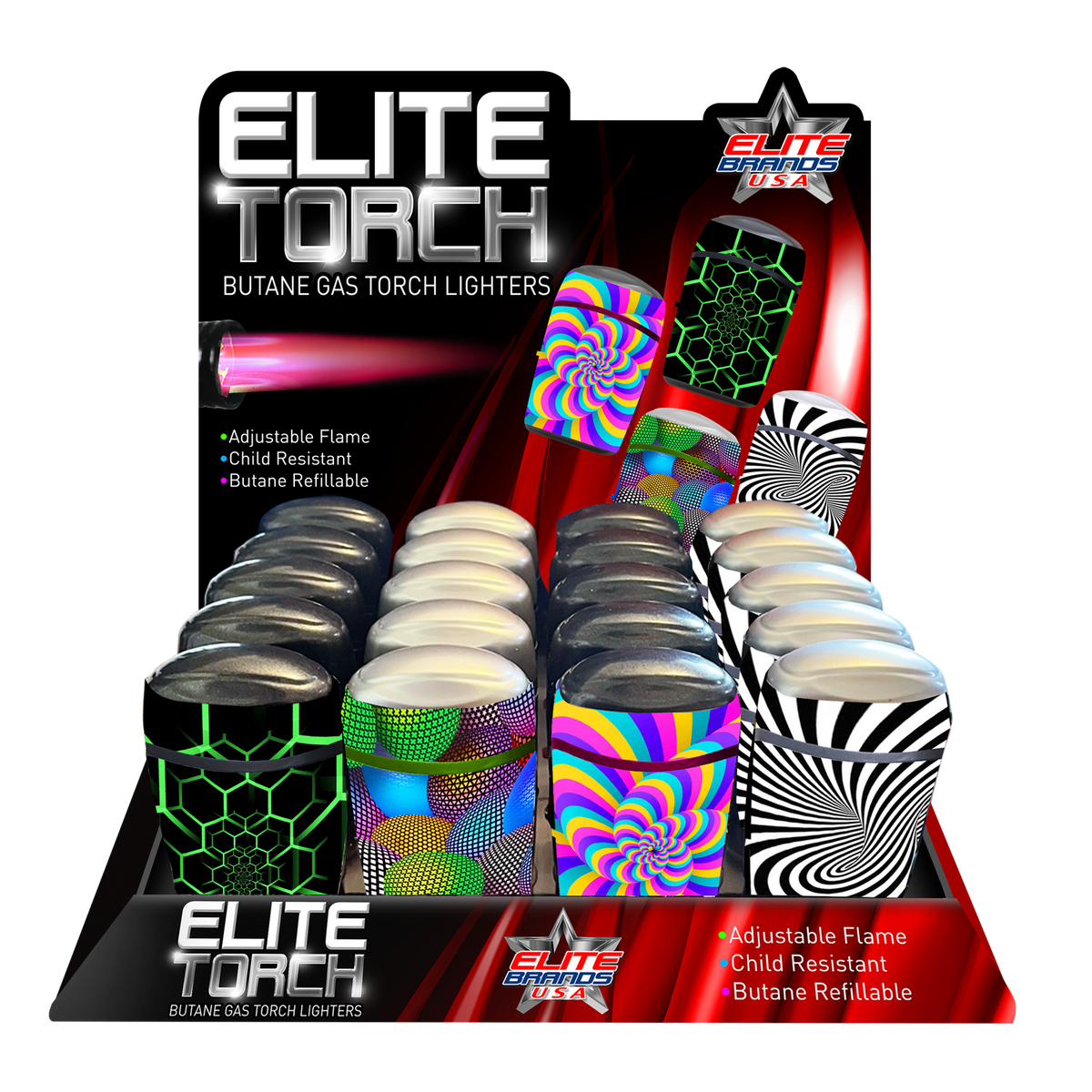 Get Multicolor Torch Lighters at Affordable Price | Elite Brands USA